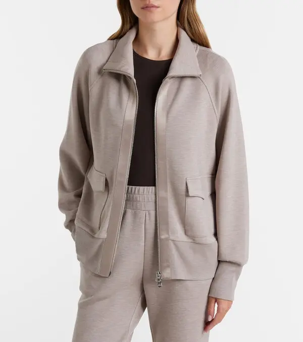Varley Roxbury Zip-up Sweatshirt - Beige