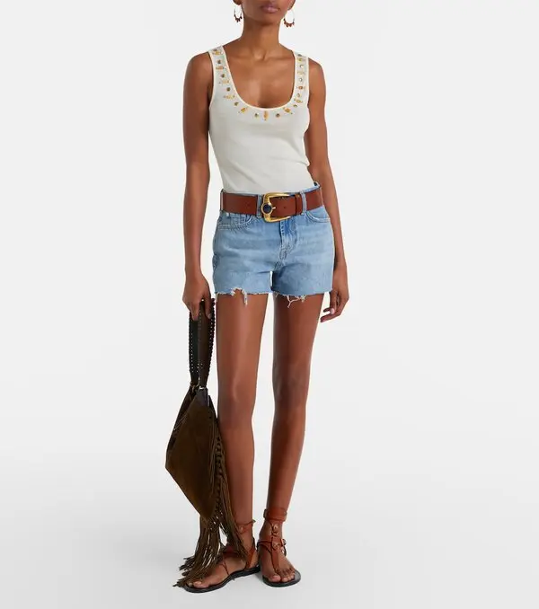 7 For All Mankind June Denim Shorts