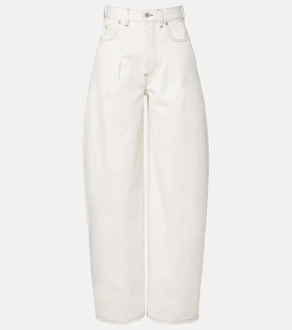 Jacquemus Ovalo De-nîmes Barrel-leg Jeans - White