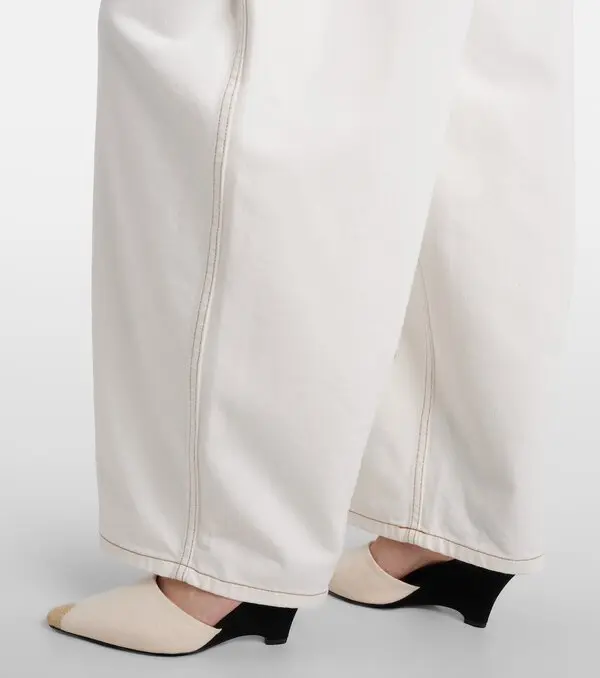 Jacquemus Ovalo De-nîmes Barrel-leg Jeans - White