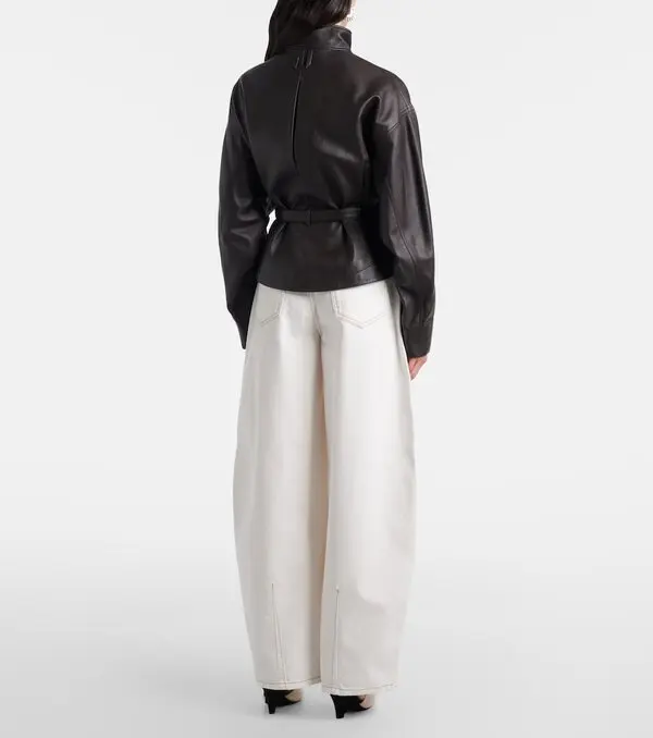 Jacquemus Ovalo De-nîmes Barrel-leg Jeans - White