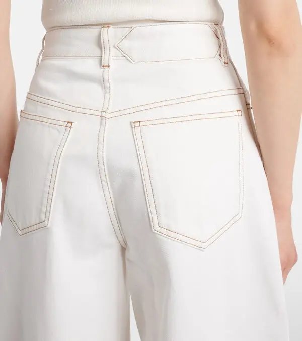 Jacquemus Ovalo De-nîmes Barrel-leg Jeans - White