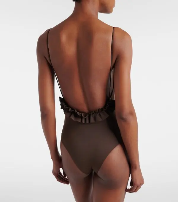 Jacquemus Cabana One Piece Swimsuit - Brown