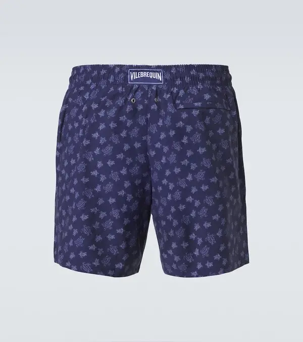 Vilebrequin Printed Wool Swim Trunks - Blue