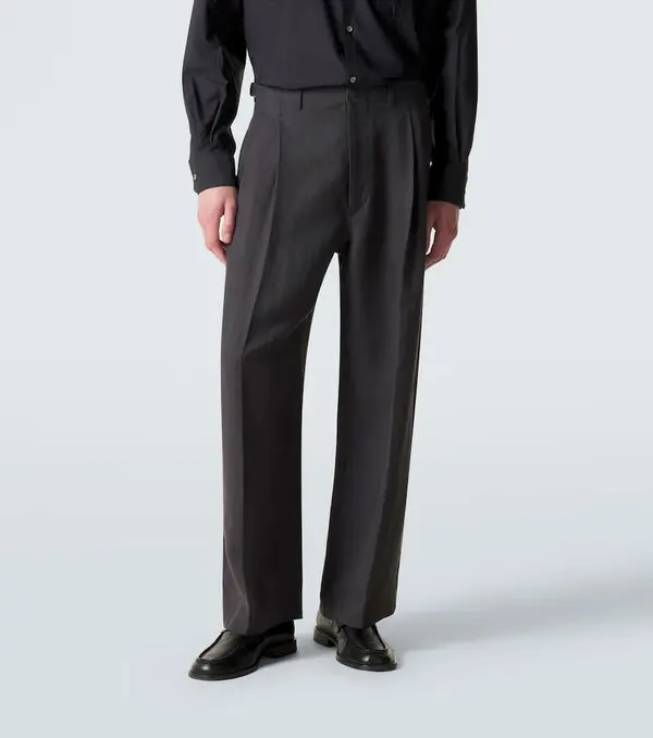 LEMAIRE Pleated Gabardine Wide-leg Pants