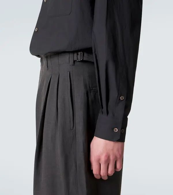 LEMAIRE Pleated Gabardine Wide-leg Pants