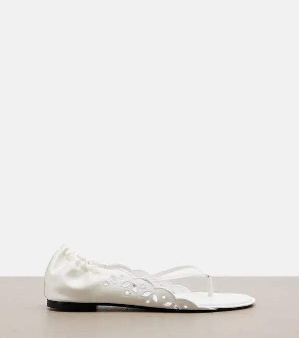 Jacquemus Satin Thong Sandals