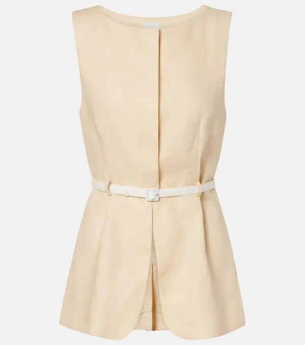 Posse Pamela Belted Linen Vest