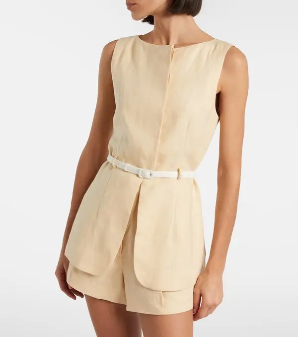 Posse Pamela Belted Linen Vest