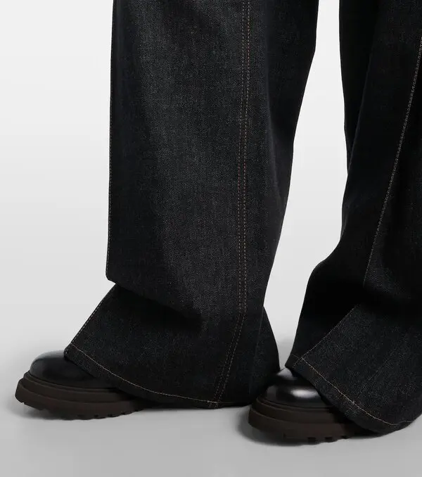Brunello Cucinelli Monili Leather Chelsea Boots