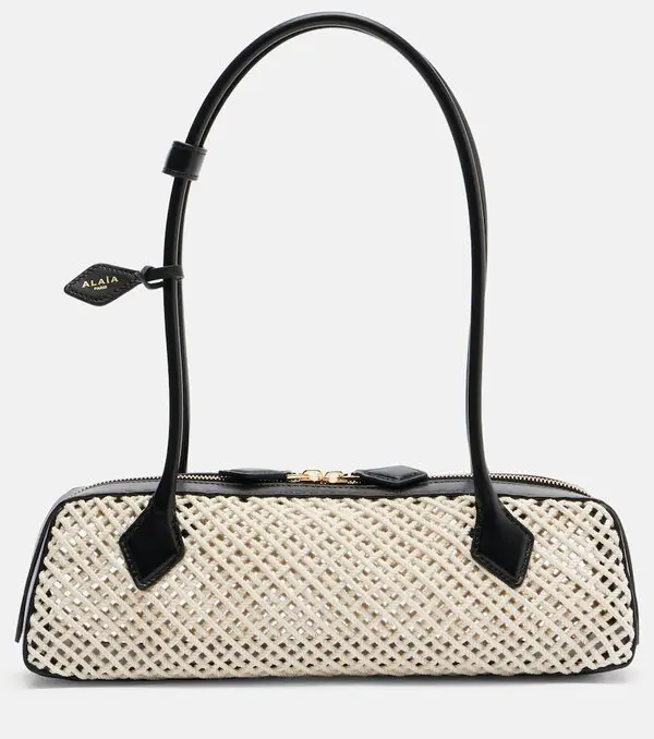 Alaïa Le Teckel Medium Woven Shoulder Bag