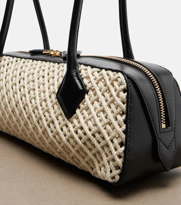 Alaïa Le Teckel Medium Woven Shoulder Bag