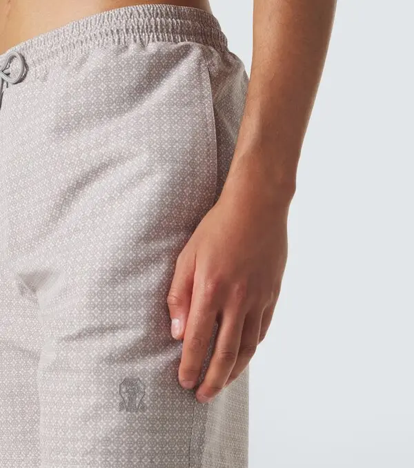 Brunello Cucinelli Logo Swim Trunks