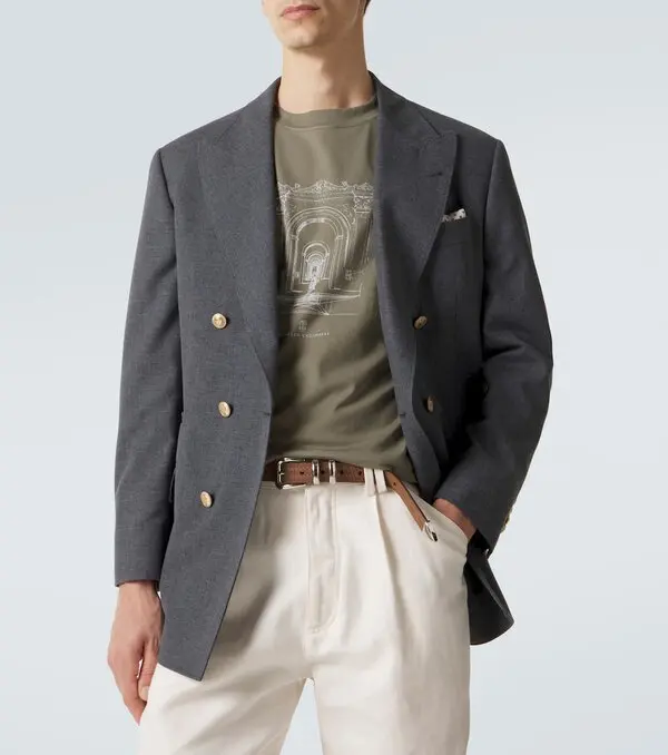 Brunello Cucinelli Printed Cotton Jersey T-shirt