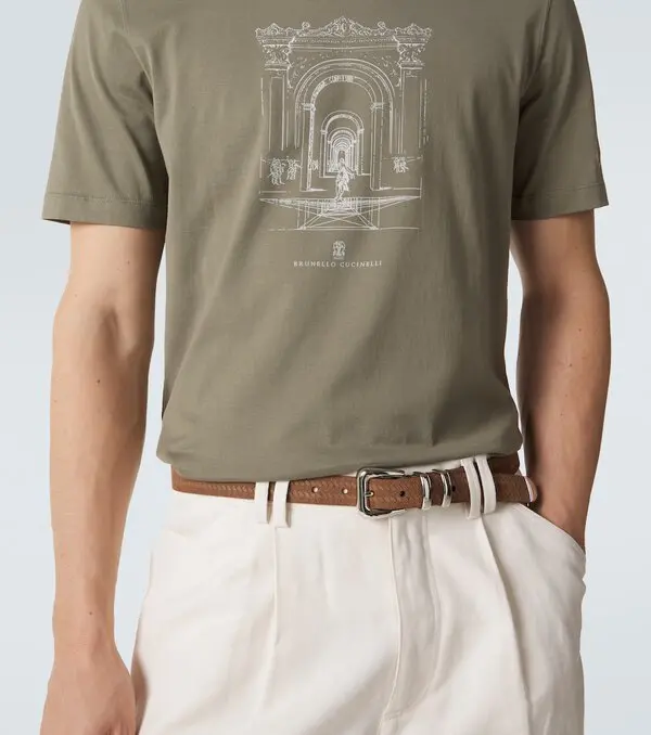 Brunello Cucinelli Printed Cotton Jersey T-shirt