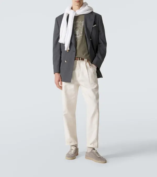 Brunello Cucinelli Printed Cotton Jersey T-shirt
