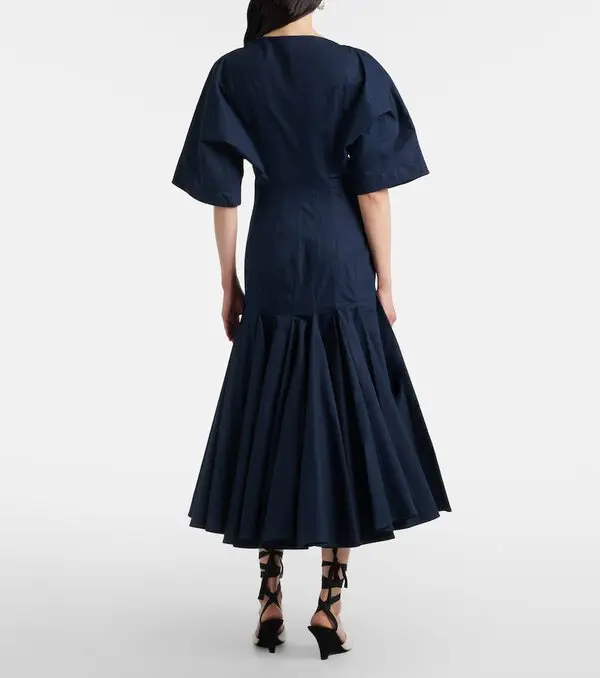Jacquemus Moisson Cotton Poplin Midi Dress