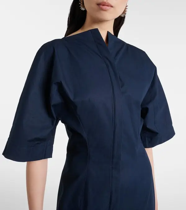 Jacquemus Moisson Cotton Poplin Midi Dress
