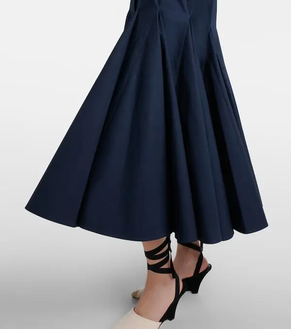 Jacquemus Moisson Cotton Poplin Midi Dress