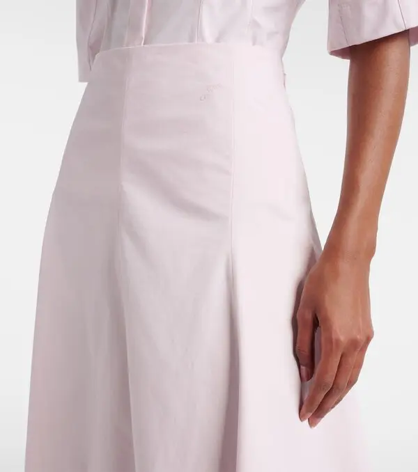 Jacquemus Triangle Cotton Poplin Midi Skirt