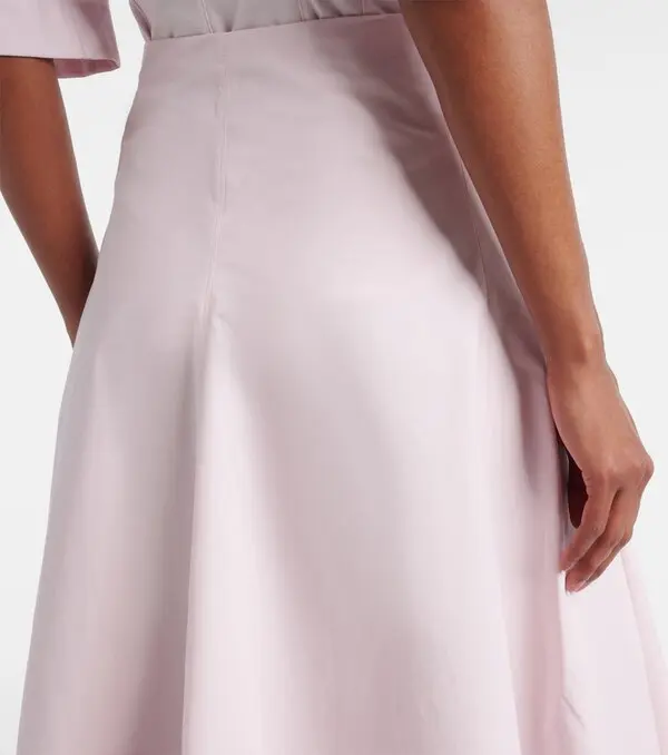 Jacquemus Triangle Cotton Poplin Midi Skirt