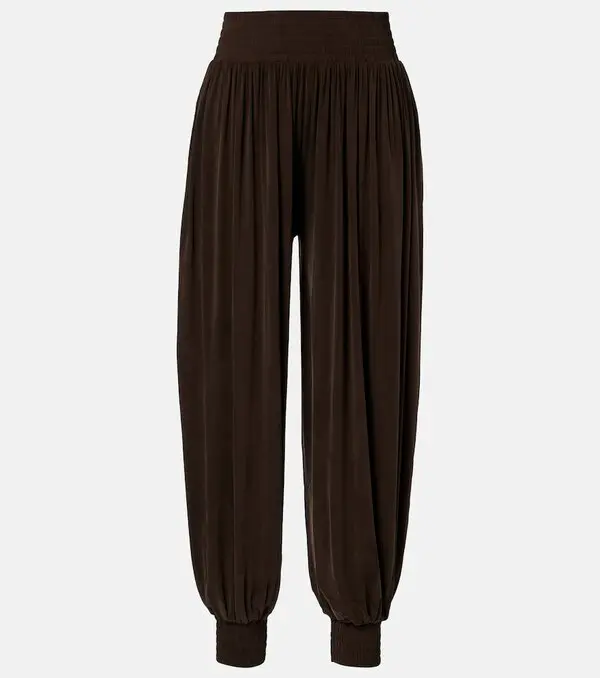 Balmain Shirred Jersey Balloon Trousers