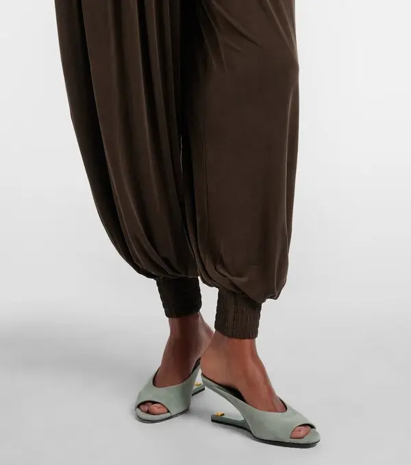 Balmain Shirred Jersey Balloon Trousers