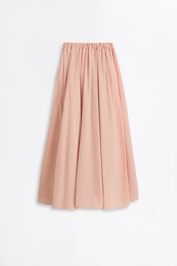 Scanlan Theodore Stripe Gather Skirt - Beige.pink