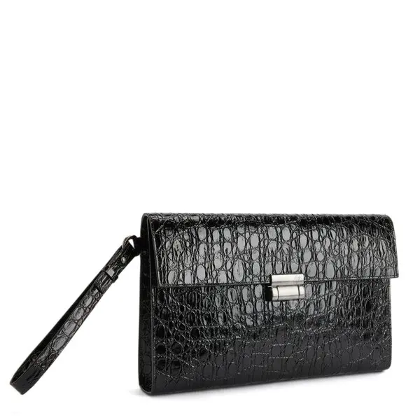 GIUSEPPE ZANOTTI Yannis Crocodile-print Clutch