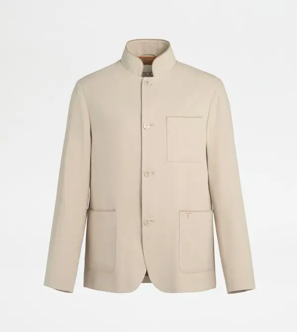 TOD'S Castello Jacket In Linen And Silk