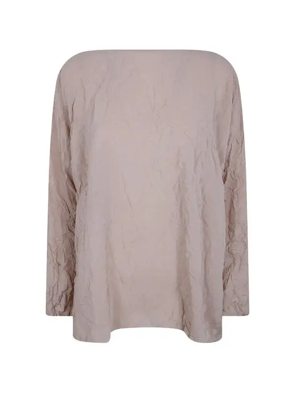 DANIELA GREGIS Round Neck Shirt - Beige