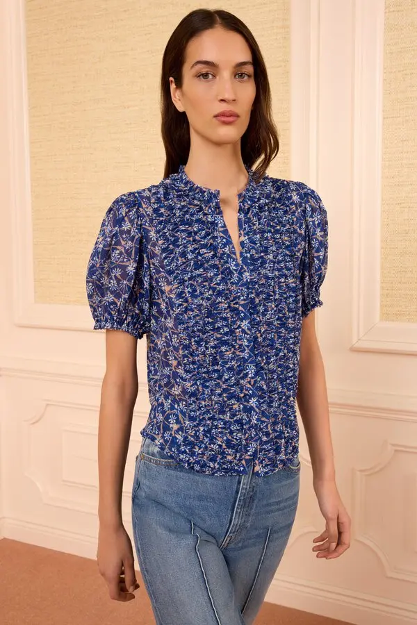 Ulla Johnson Adira Silk Blouse - Dusk