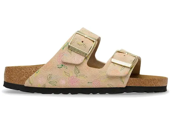 BIRKENSTOCK Arizona Suede Sandals - Sandcastle Flower Print