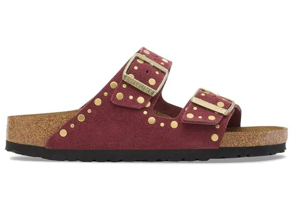 BIRKENSTOCK Arizona Rivets Suede - Zinfandel
