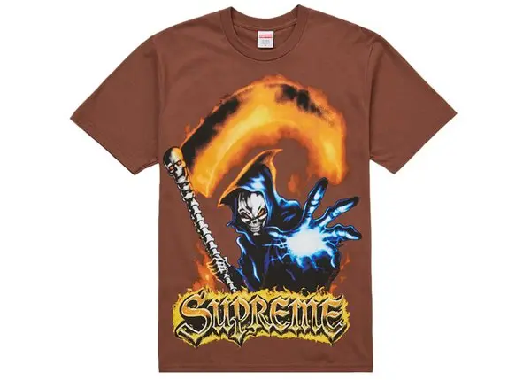 Supreme Grim Reaper Tee Shirt - Brown