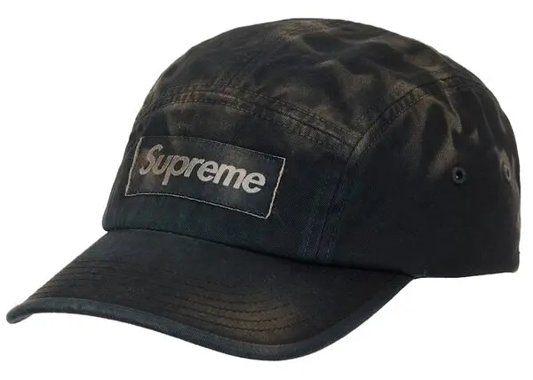 Supreme Overdyed Camp Cap - Black
