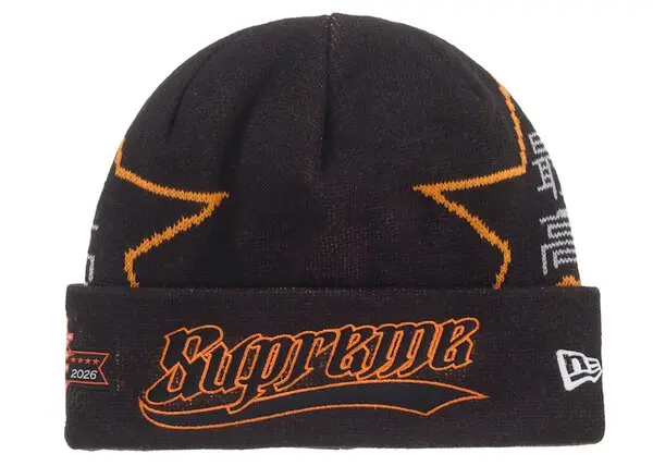 Supreme New Era Stars Beanie - Black