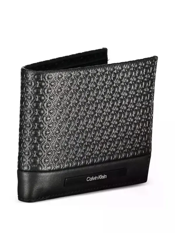 Calvin Klein Monogram-embossed Leather Wallet