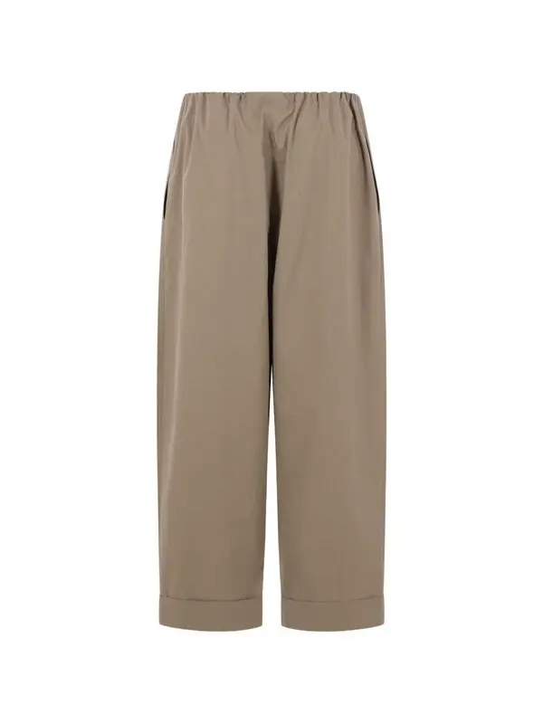 THE ROW Delano Cotton Trousers - Green