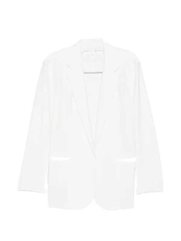 Norma Kamali Oversized Single-breasted Blazer Jacket - White
