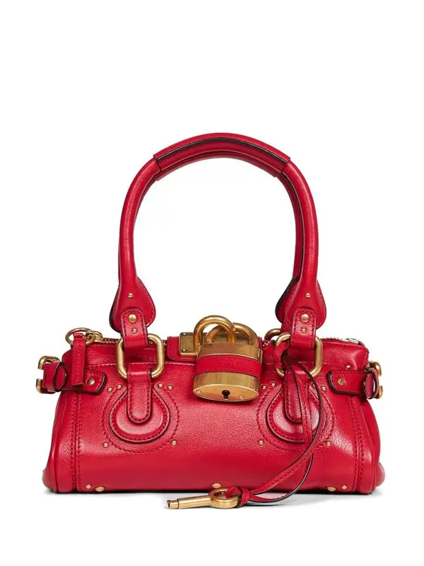 Chloé Paddington Leather Shoulder Bag - Red
