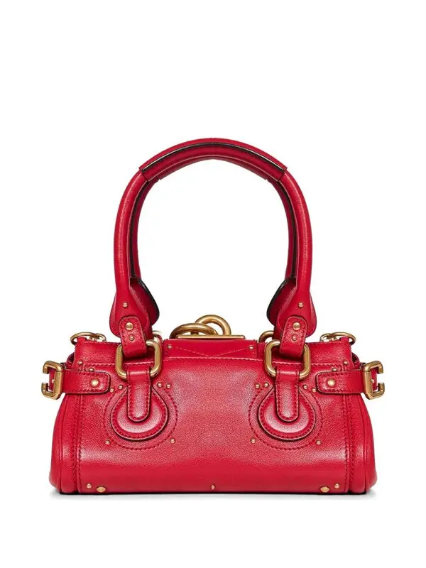 Chloé Paddington Leather Shoulder Bag - Red