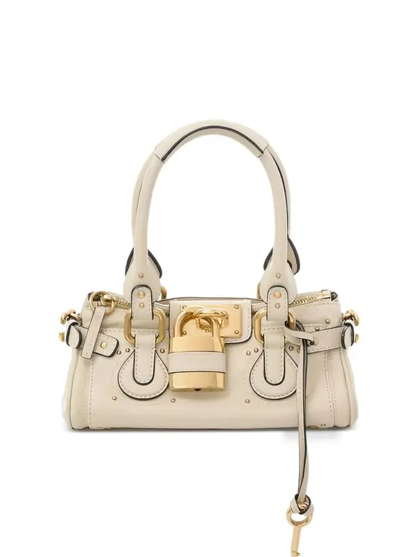 Chloé Paddington Leather Shoulder Bag - White