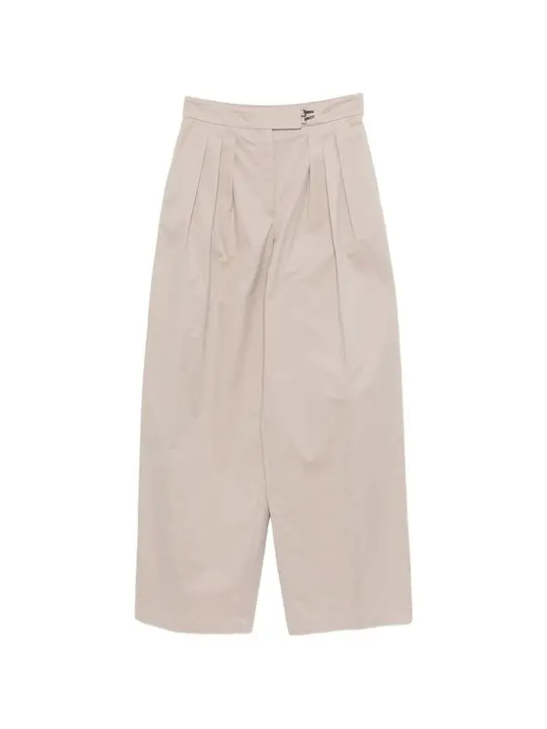 Emporio Armani Cotton Wide Leg Trousers