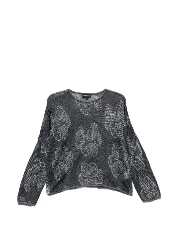 Emporio Armani Embroidered Crewneck Sweater - Blue
