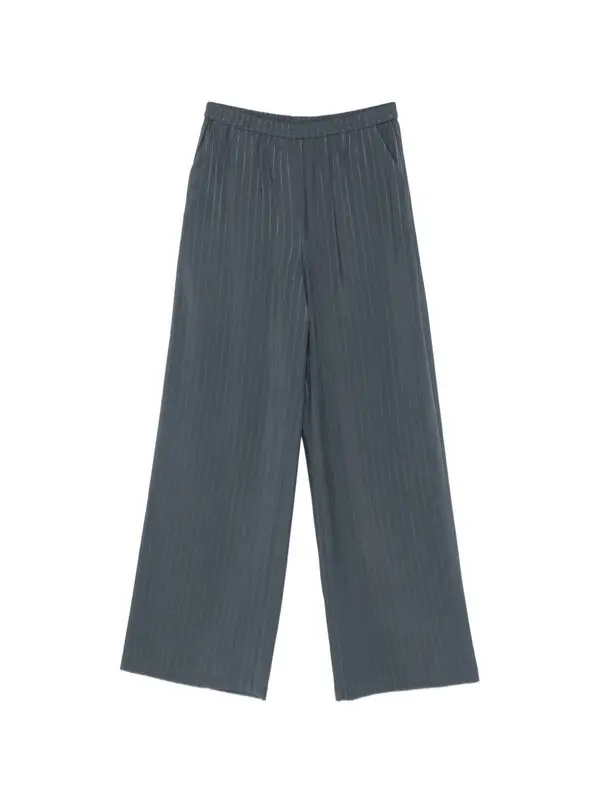 Emporio Armani Pinstriped Trousers - Grey