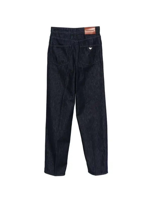 Emporio Armani Denim Cotton Pleated Jeans