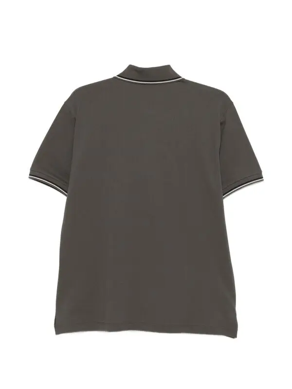 Emporio Armani Logo Cotton Polo Shirt - Grey