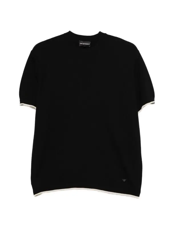 Emporio Armani Cotton Knitted T-shirt - Blue