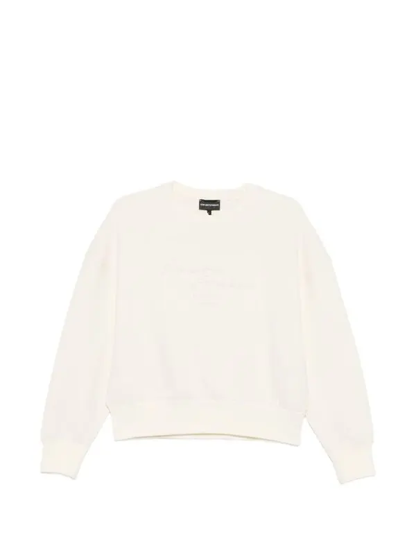 Emporio Armani Cotton Crewneck Sweatshirt - White